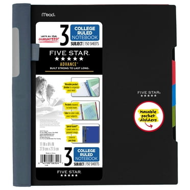 Five Star Wireless Notebook, 1 Subject, College Ruled,Assorted (09294 ...