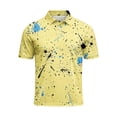 IYYVV Mens Polo Shirts Summer Print Short Sleeve Golf Shirt Casual ...