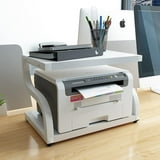 Natwind 2 Tiers Wood White Home Office Desktop Printer Stand with ...