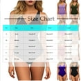 Xfvqtps Women One Piece Swimsuit V Neck Tummy Control Solid Color ...
