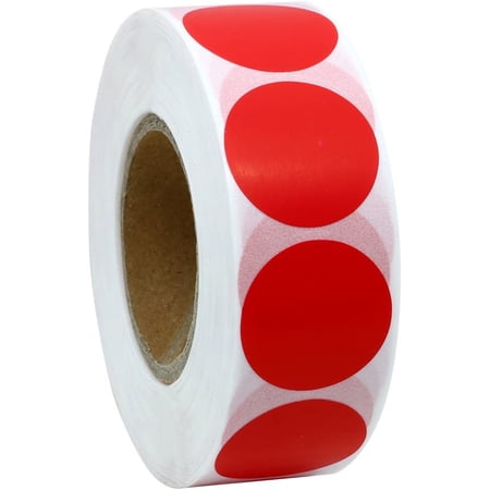 Hybsk Color Coding Dot Labels 1 inch Round Gloss Paper Stickers ...
