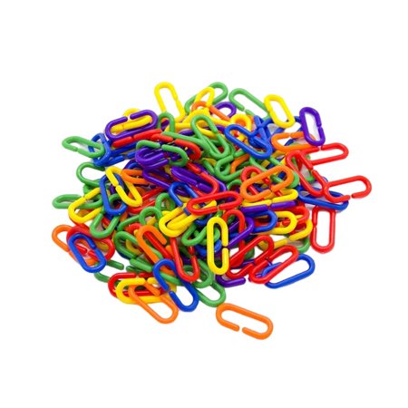 100 Pieces Color Random Pet Chewing Chain Links Links DIY Crafting Open ...