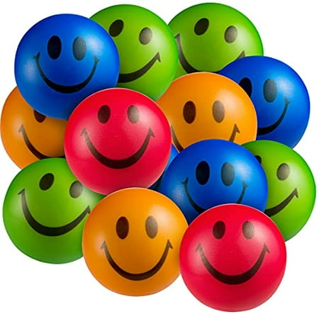 Smile Stress Balls Smiley Face Squeezable Foam Stress Balls 2 1/2 ...