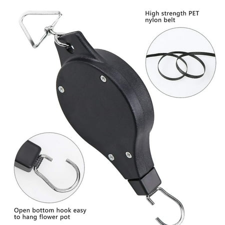 3 Pack Plant Pulley Hanger, Retractable Plant Hook Pulley, Adjustable ...