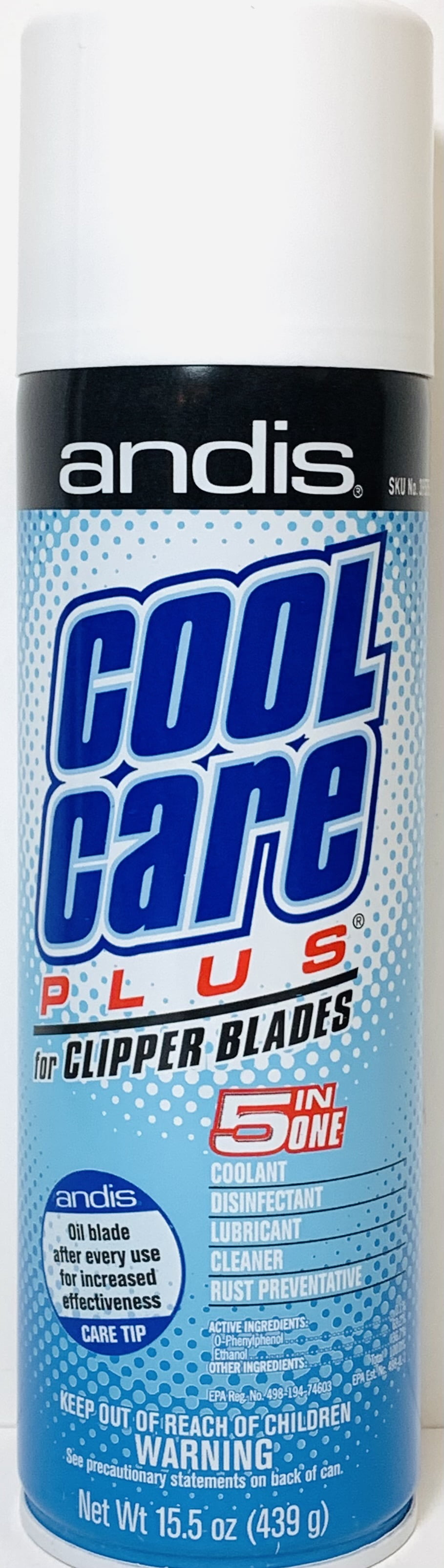 Andis Cool Care Plus 15.5 Oz Spray For Clipper/Trimmer 5 in 1 Lubricant ...