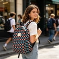 Casual Checkerboard Backpack Lightweight Plaid Daypack For Young Adults ...