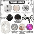 GuassLee Spider Webs Halloween Decorations Outdoor - 16.4ft Giant Light ...