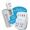 Ceptics World Travel Adapter Kit 2 USB-A, USB-C US Outlets, 20W/QC 18W ...