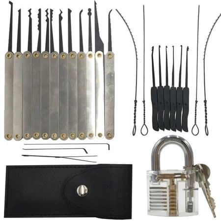 Unlock Kit Transparent Lock Pick Padlock Practice Unlocker Key ...