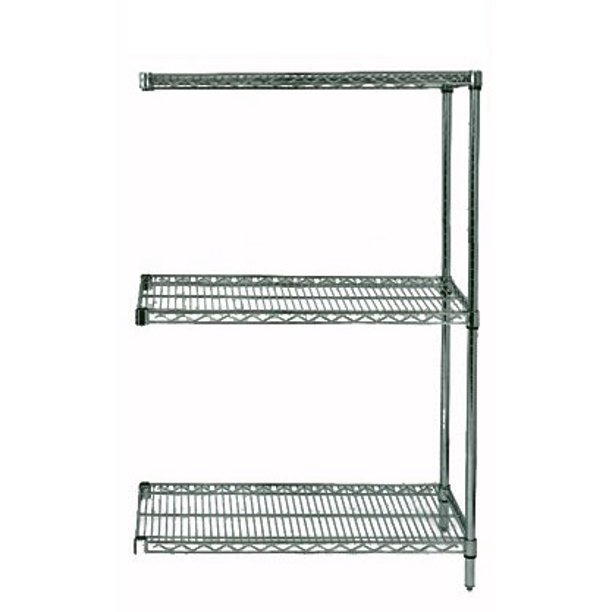 24" Deep x 48" Wide x 36" High 3 Tier Freezer Add-On Shelving Unit ...