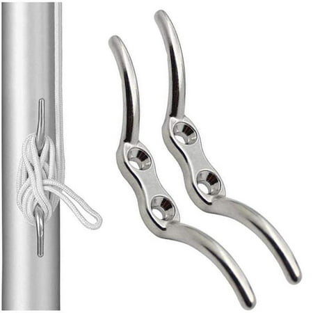 relayinert 2PCS Flagpole Cleat Hook Flagpole Rope Cleat Hook ...