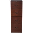 4 Drawer Vertical Wood Lockable Filing Cabinet, Cherry - Walmart.com