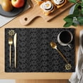 Flowers Cotton Linen Placemats Set of 1, Spring Black Yellow Daisy ...