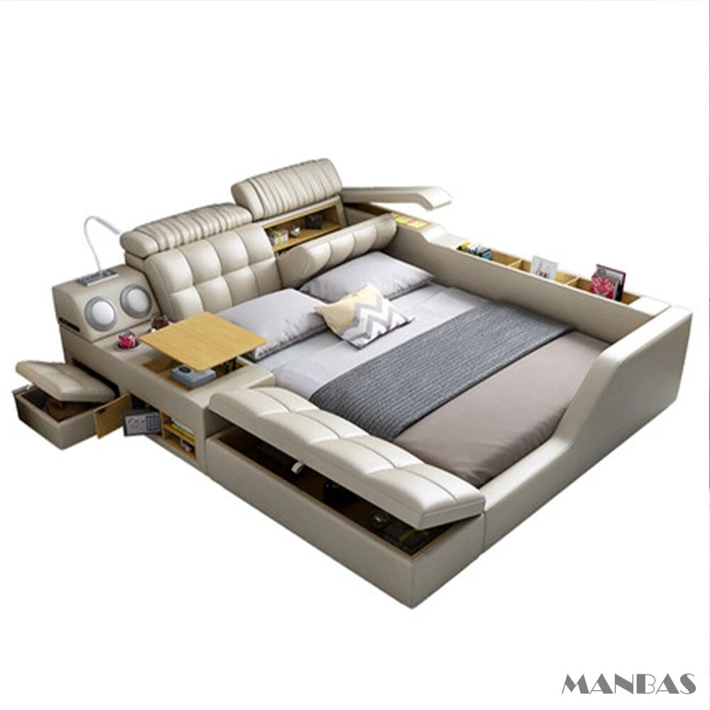 Linlamlim Tech Smart Bed 2 People - King Size Multifunctional Ultimate ...