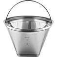 UYWGF-Reusable #4 Cone Shape Coffee Filter Permanent 6-10 Cup Stainless ...