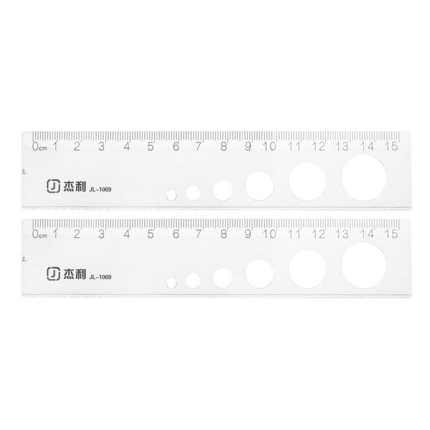 Uxcell 2pcs Straight Plastic Ruler 15cm Metric Plastic Clear Measuring ...