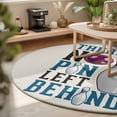 Bowling Ball 4FT Round Area Rugs There's No Pin Left Behind Linen ...