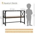 Fish Tank Stand, Aquarium Stand with 2-Tier Storage Shelves, Rustic ...