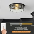 Aiwen Modern Flush Mount Ceiling Lamp Black Round Ceiling Light Fixture ...