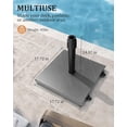 45lbs Patio Umbrella Base with Wheels - Heavy Duty Outdoor Patio Market ...
