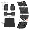 CAR-GRAND Heavy Duty Rubber Car Floor Mats Full Set Trimmable - Walmart.com