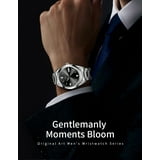 Taxau Sliver Mens Watch Large Black Face Watch For Men Waterproof Mens ...