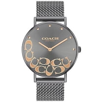 Coach 14503148 Boyfriend Silver Tone Logo Dial Brown/White Logo Design ...