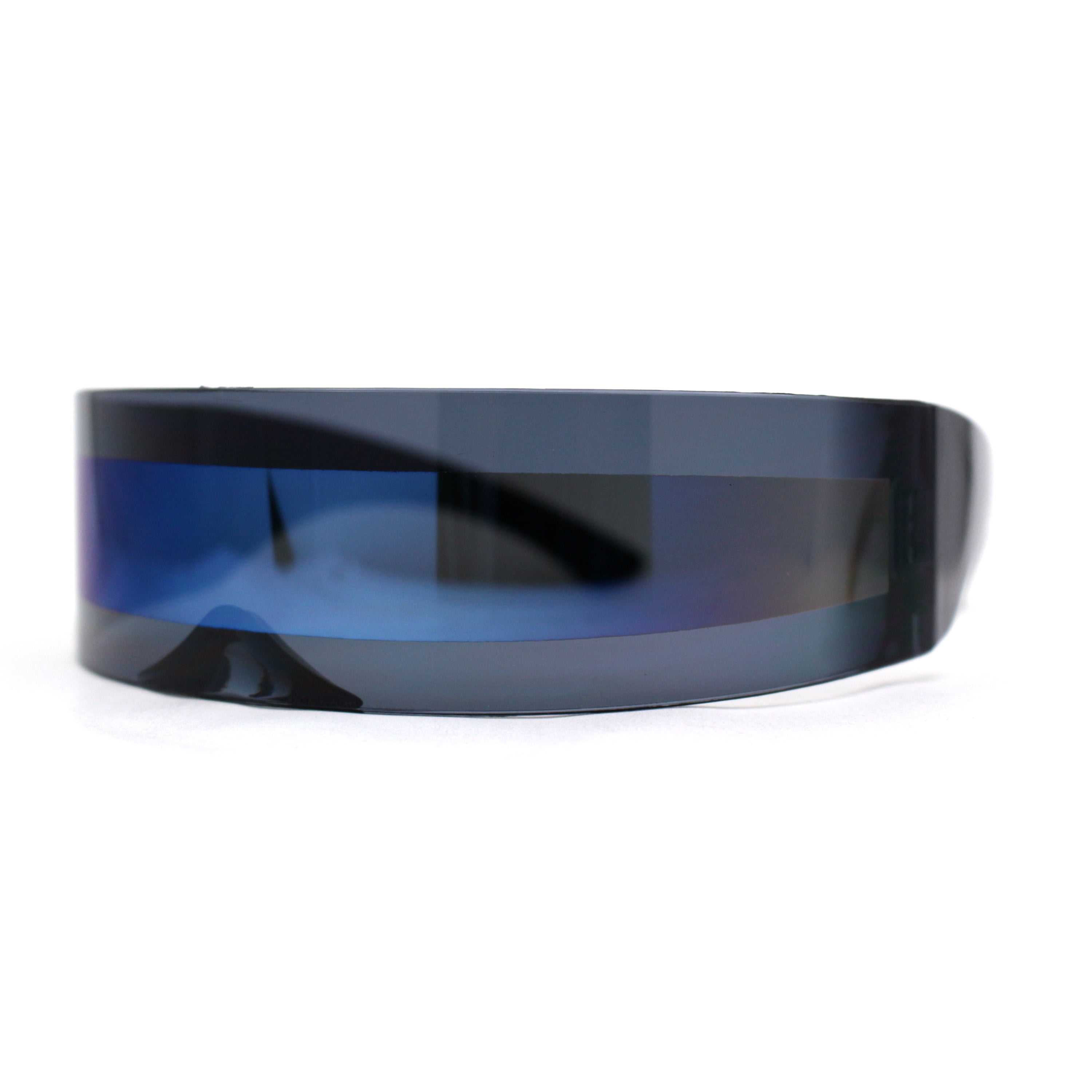 Cyclops Shield Neon Color Lens Plastic Wrap Sunglasses Black Blue ...