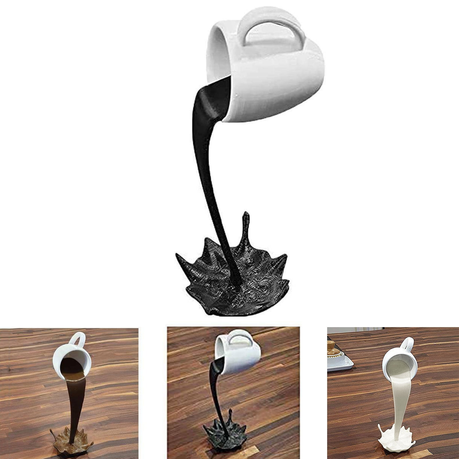 SPRING PARK Floating Cup Sculpture Pouring Liquid Coffee Mug Art Decor ...