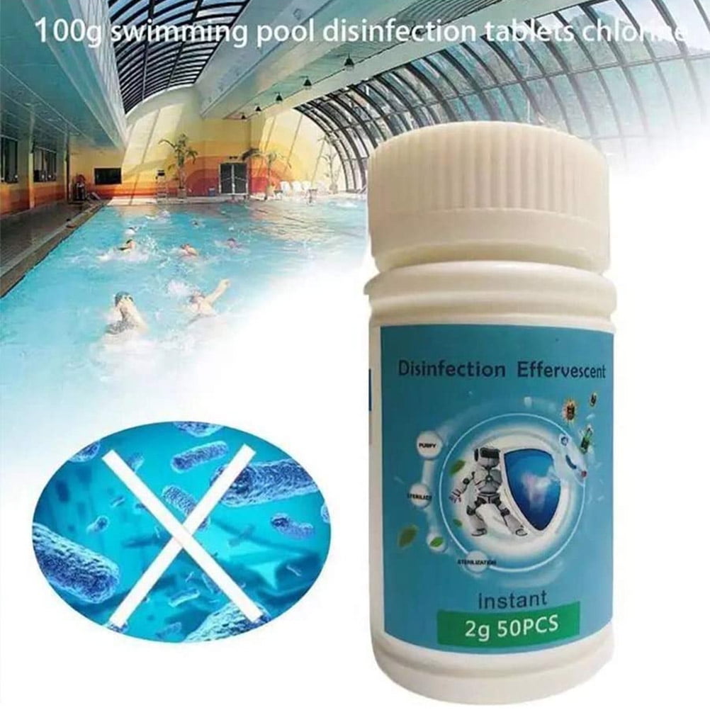 Viznte 50Pcs Swimming Pool Chlorine Tablets Spa Cleaning Tablets ...