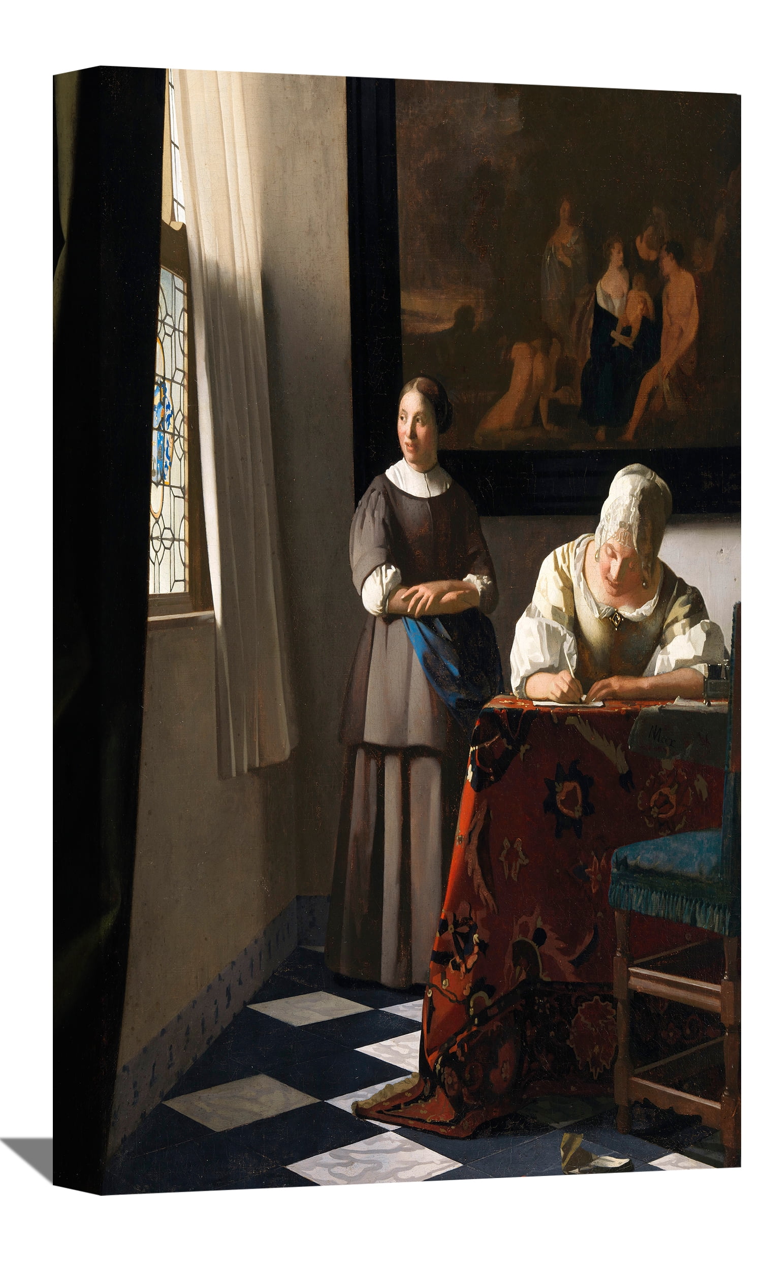 Johannes Vermeer Painting Lady Writing a Letter with her Maid by ...