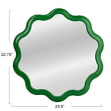 Creative Co-Op Scalloped Wood Wavy Wall Mirror, Green - Walmart.com