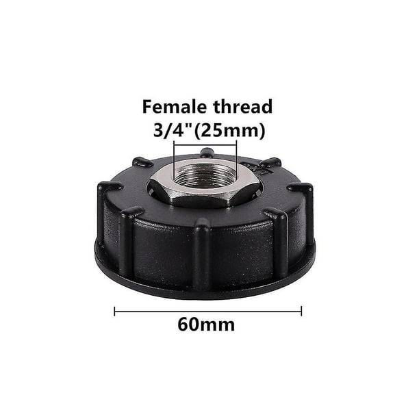 S60x6 Coarse Thread To 1/2" 3/4" Male Female Thread Ibc Water Tank ...