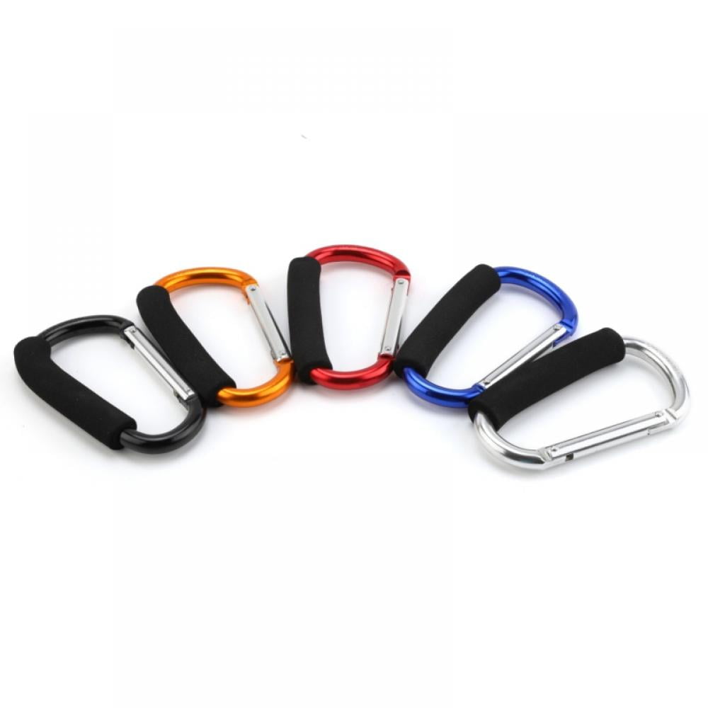 5 Pack Large Durable Carabiner Hooks Mummy Clip Pushchair Shopping Bag ...