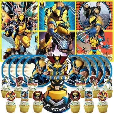 X-Men Wolverine Birthday Party Supplies Balloons Plates Decoration Cake ...