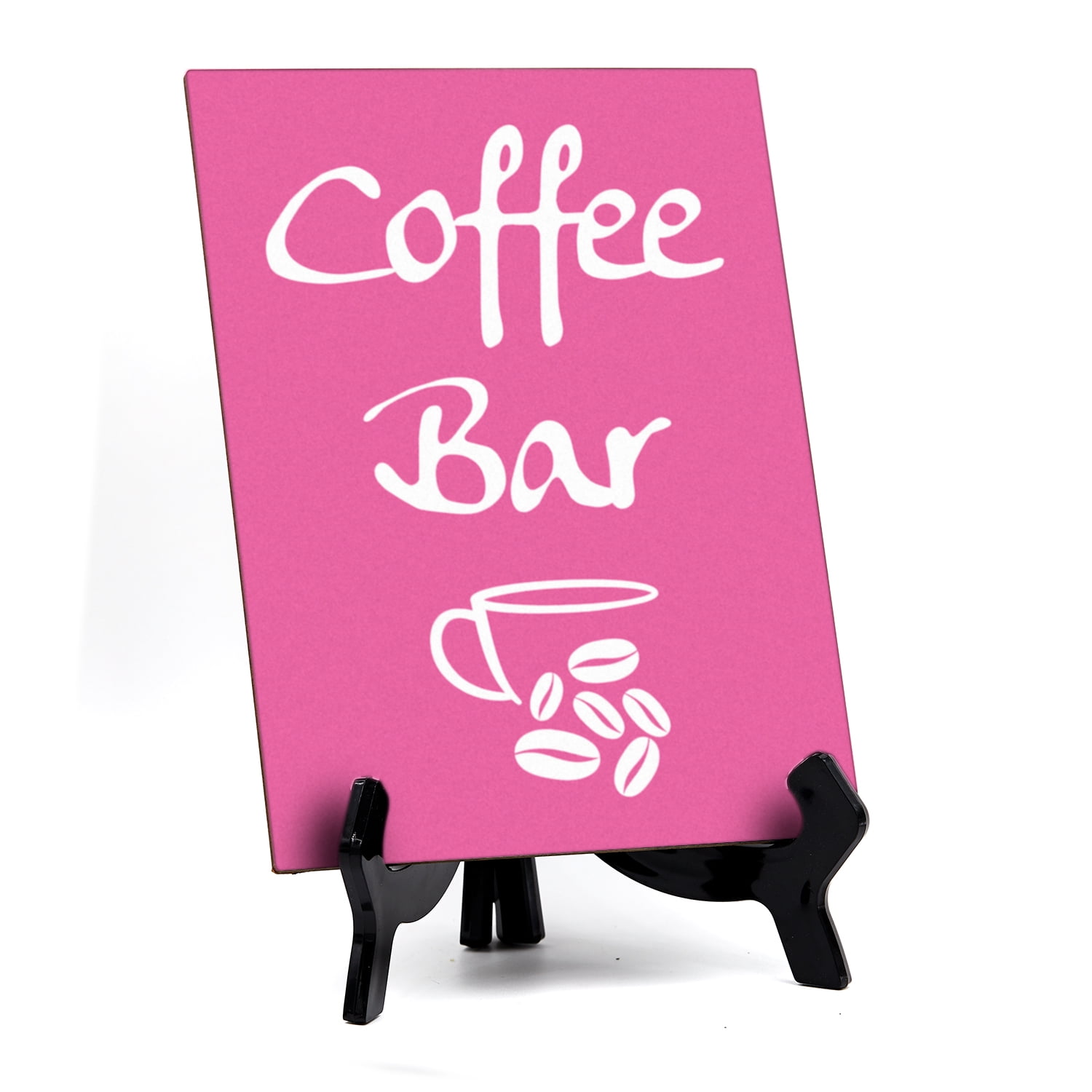 Signs ByLITA Coffee Bar, Table Sign, 6" x 8" (Pink) - Walmart.com