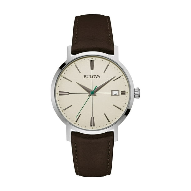 Bulova Men's Brown Leather Strap Watch - Walmart.com