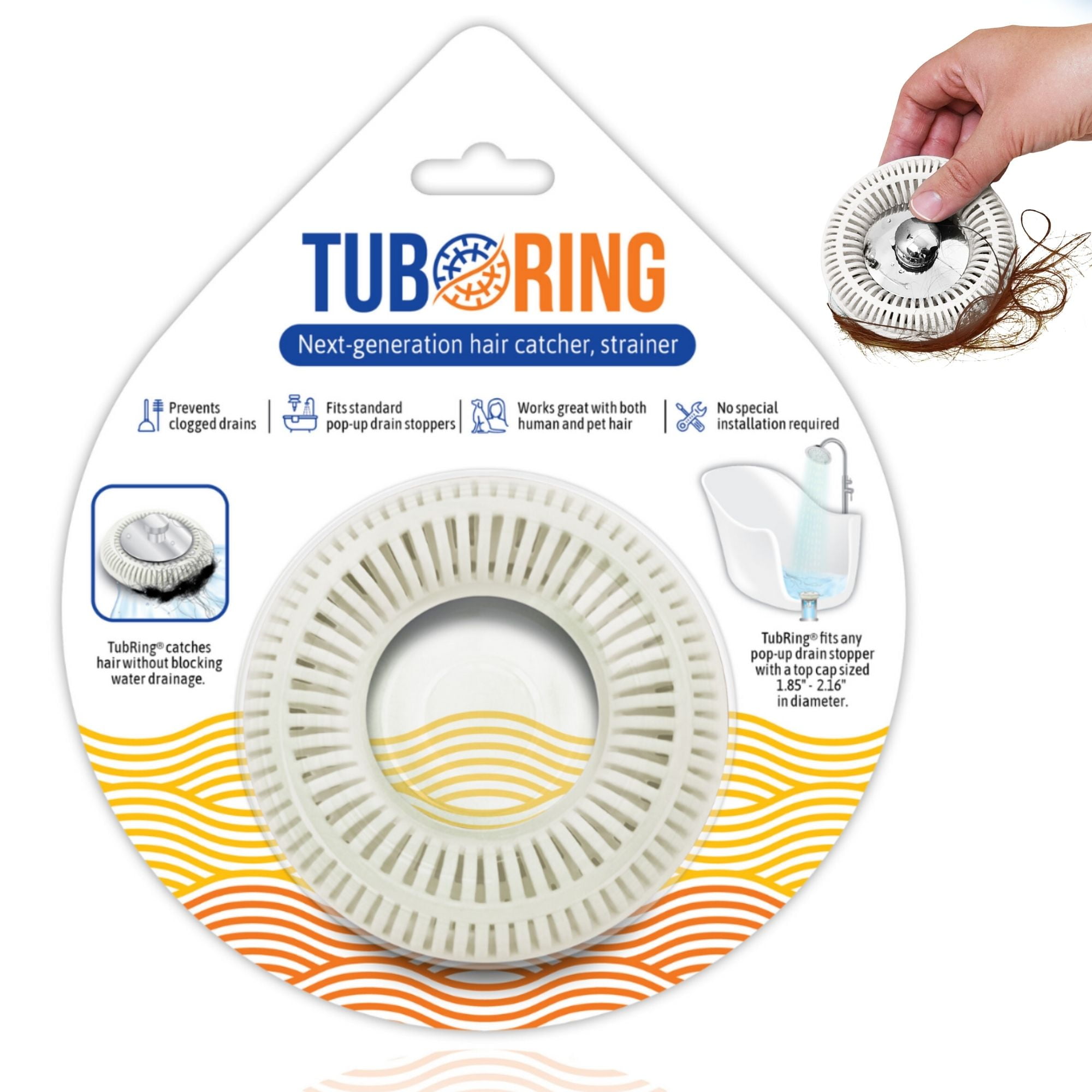 Click here for Tubring  The Ultimate Tub Drain Protector Hair Cat... prices