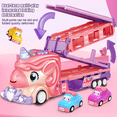 Flynow Unicorn Car Toys for Girls 3-8, Light Sound, Foldable 2-Player ...