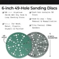 - 6-Inch 49-Hole 80 Sanding Discs - Heavy-Duty Hook & Loop Film Discs ...