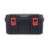 Hyper Tough 16-inch Toolbox, Plastic Tool and Hardware Storage, Black ...