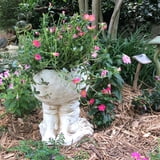 Homestyles Antique White Grumpy the Muggly Face Humorous Statue Planter ...
