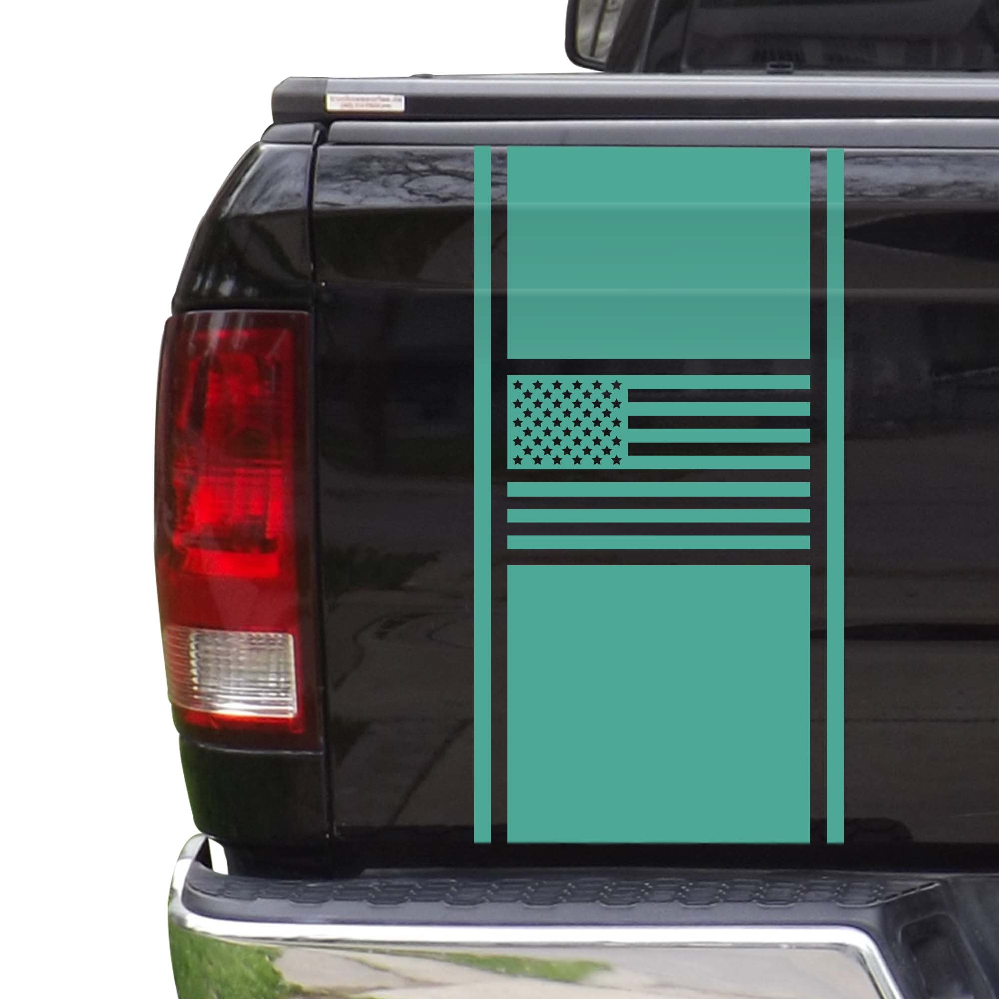 American USA Flag Racing Stripes Truck Tailgate Vinyl Decal Sticker ...