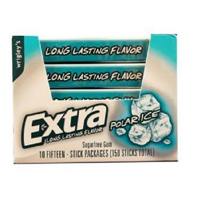 Extra Gum Polar Ice Sugar Free Chewing Gum, Single Pack 15, 46% OFF