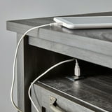 Better Homes & Gardens Modern Farmhouse USB Side Table, Black Finish ...