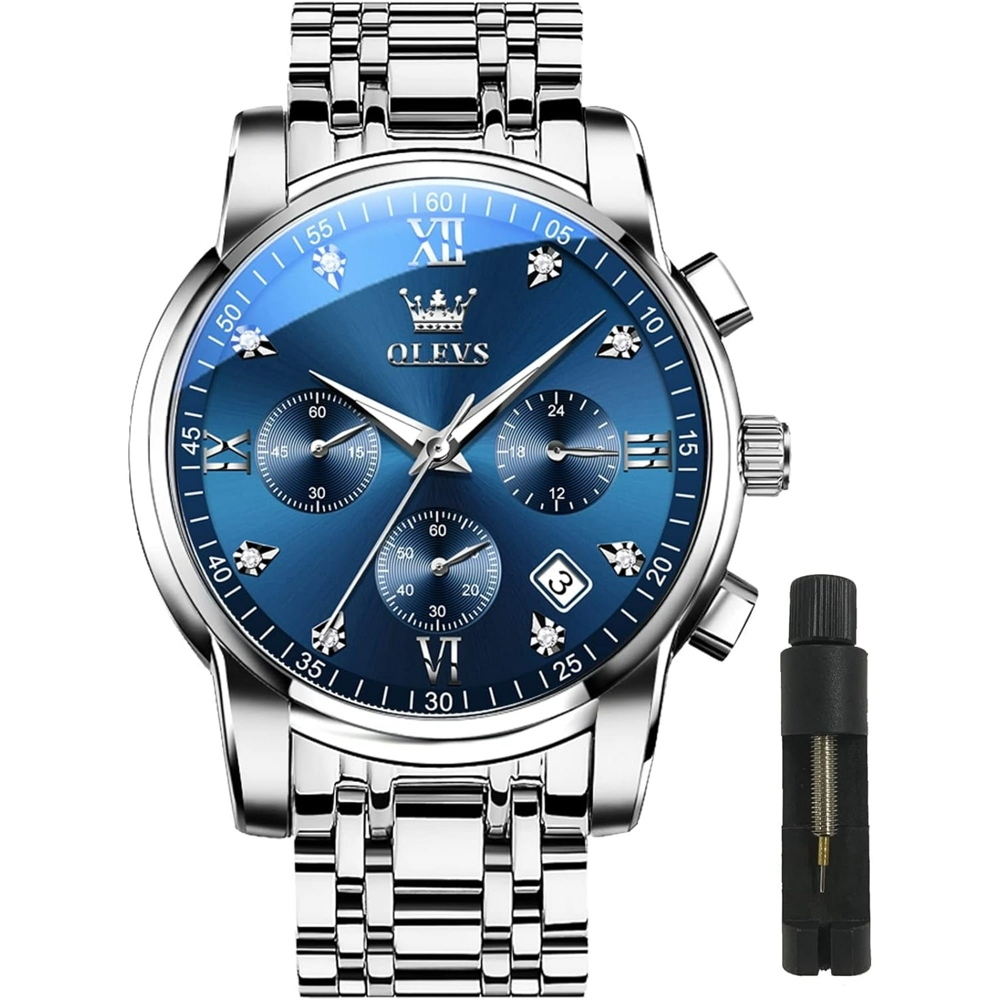 Click here for Olevs Watches For Men With Date Luxury Big Face Wa... prices