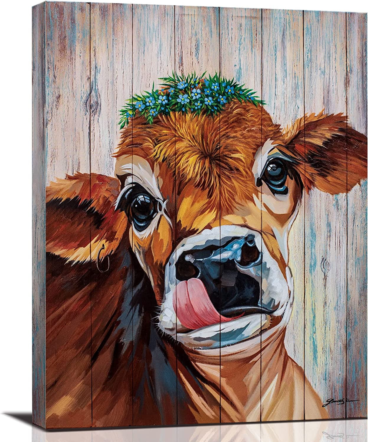 Cow Canvas Wall Art Cow Picture Cow Painting Cow Pictures Wall Decor ...