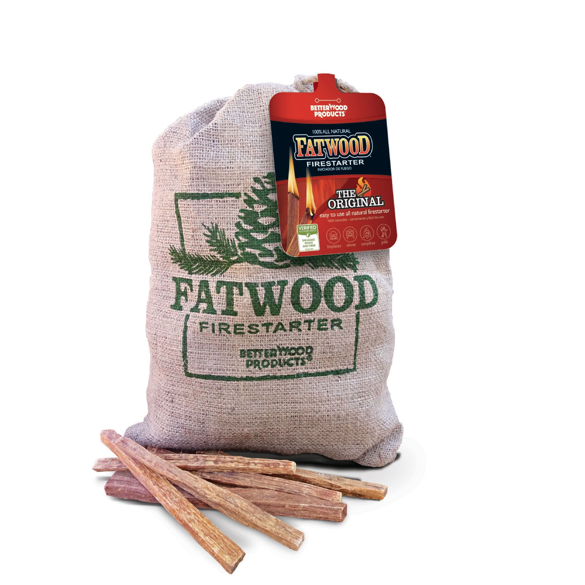 Betterwood Products 9910 Fatwood 10-Pound Firestarter Fuel & Firewood ...
