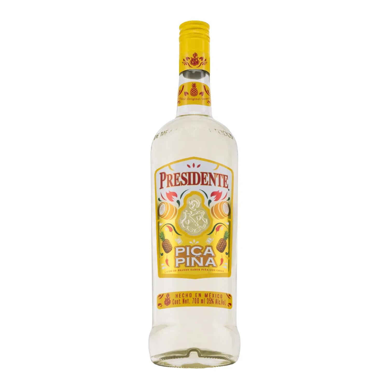 Paquete de 3 Licor de Brandy Presidente Pica Piña 700 ml Presidente ...