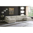 Maklaine Contemporary Cream Velvet Down Filled Modular Sectional Sofa - Walmart.com